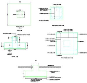 30m High Mast Foundation Drawing - CivilWeb Spreadsheets