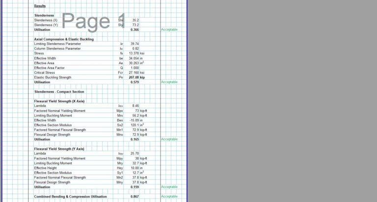 Steel Column Design Spreadsheet - CivilWeb Spreadsheets