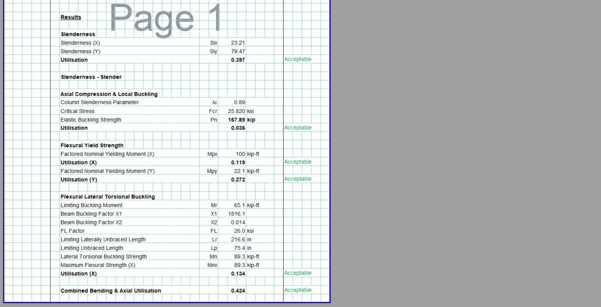 Steel Column Design Spreadsheet - CivilWeb Spreadsheets
