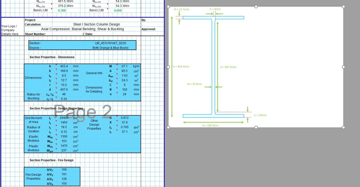 Steel Column Design Spreadsheet - CivilWeb Spreadsheets