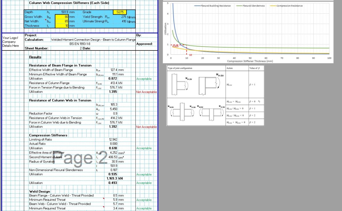Weld Design Spreadsheet - CivilWeb Spreadsheets